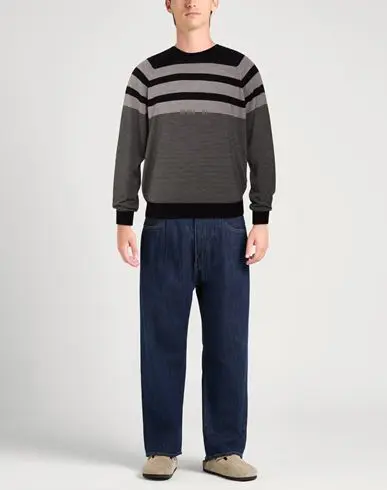 Armani Exchange Striped Crewneck Sweater - Navy