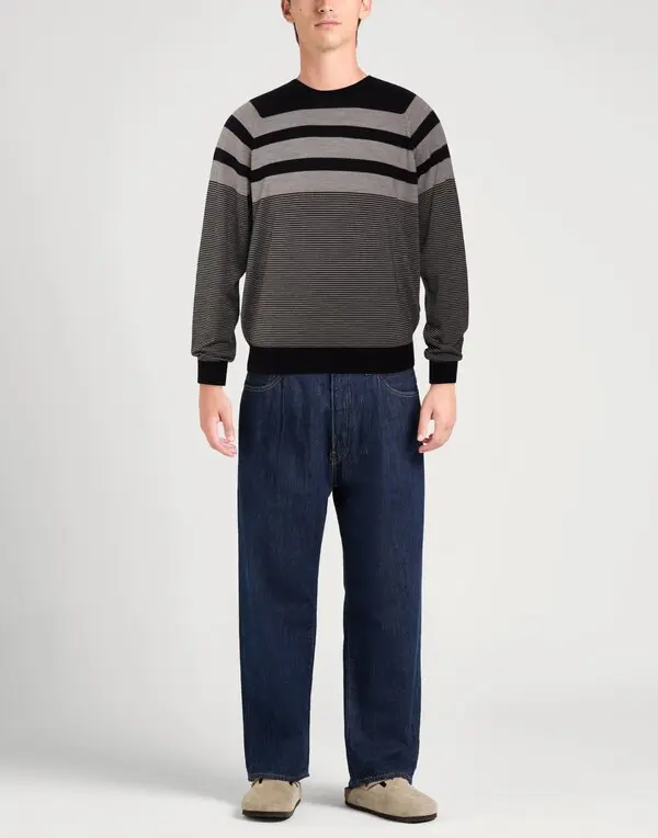 Armani Exchange Striped Crewneck Sweater - Navy