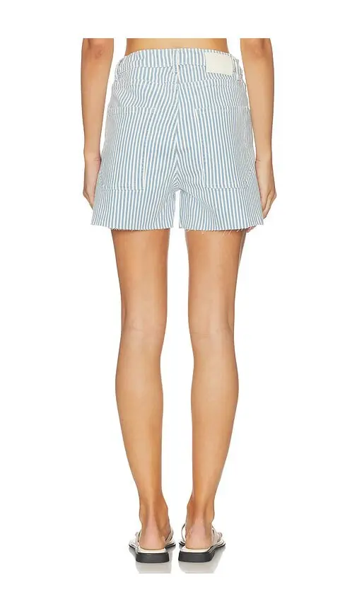 DL1961 High Rise Relaxed Fit Striped Denim Shorts