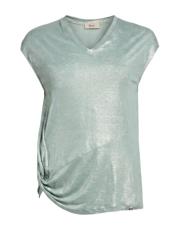 Herno Light Linen, Cotton, Viscose T-shirt - Green