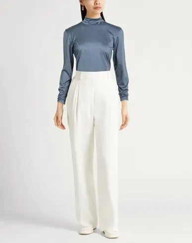 MOORER Slate Silk And Cotton Long Sleeve Turtleneck T-shirt