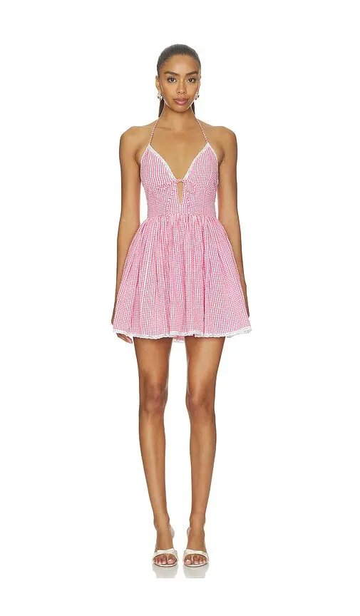 LoveShackFancy Khloe Halterneck Dress