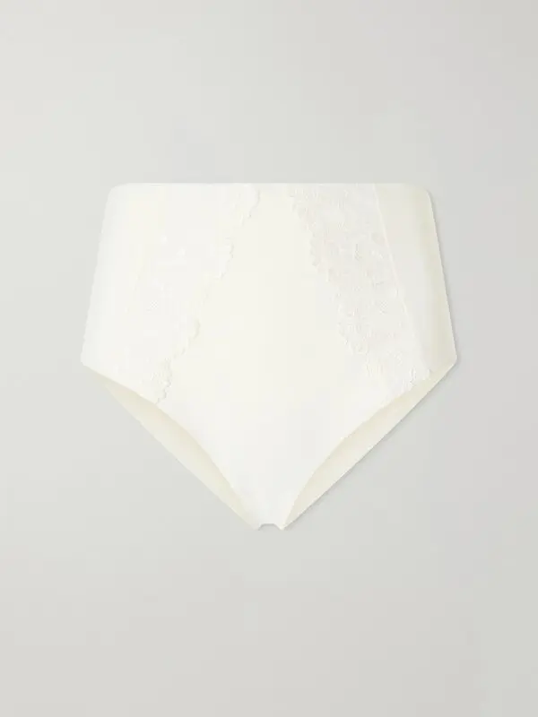 Kiki De Montparnasse Embroidered Bikini Briefs - Neutrals