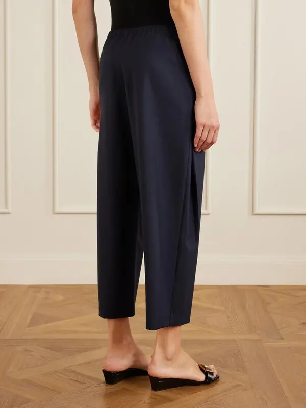 Khaite Roma Wool Wide-leg Trousers - Blue
