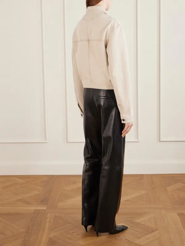 Khaite Tomer Cropped Denim Jacket - Neutrals