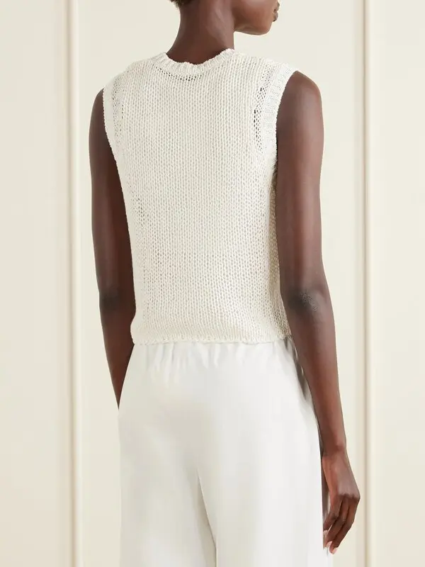 JAMES PERSE Knitted Linen & Cotton Tank Top