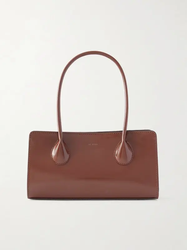 Lié Studio The Lou Patent-leather Shoulder Bag - Brown