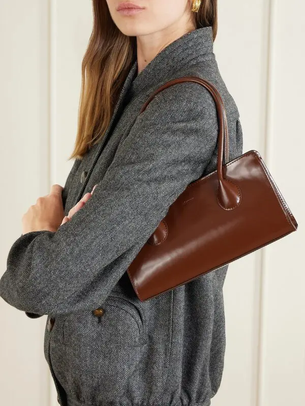 Lié Studio The Lou Patent-leather Shoulder Bag - Brown