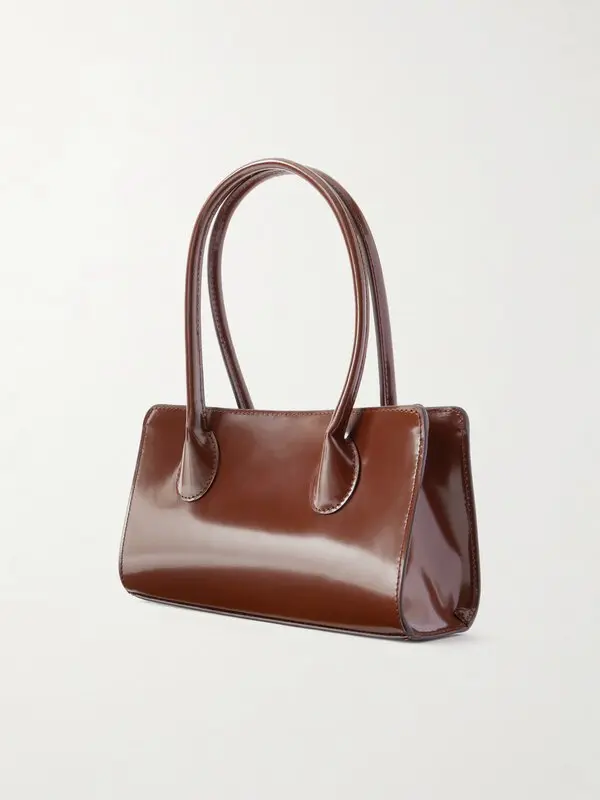 Lié Studio The Lou Patent-leather Shoulder Bag - Brown