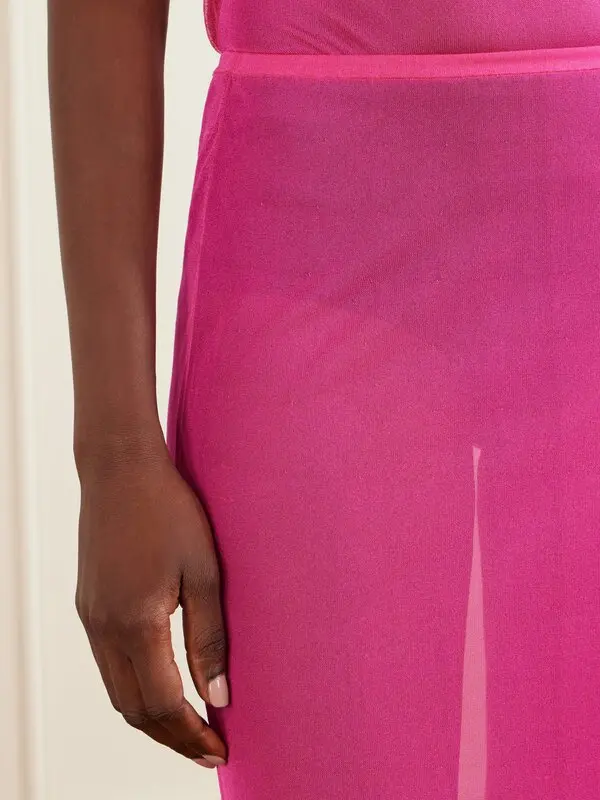 LESET Jack Mesh Midi Skirt