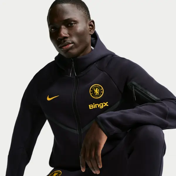 Nike Chelsea Fc Tech Fleece Windrunner Full-zip Hoodie - Blue