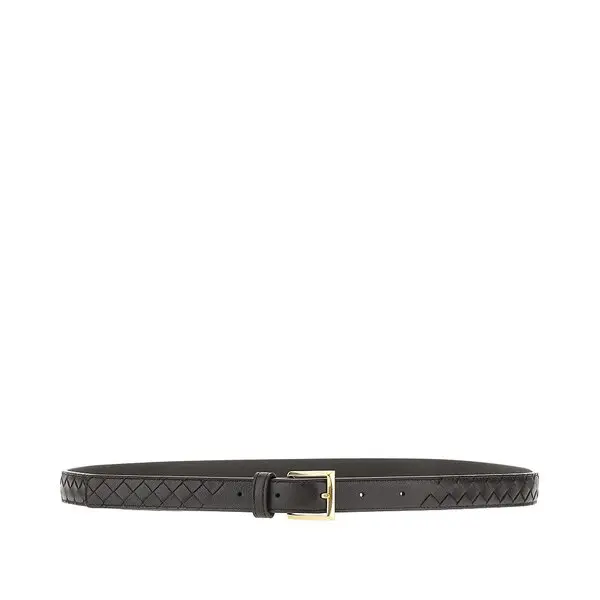 Bottega Veneta Intrecciato Nappa Leather Belt - Brown