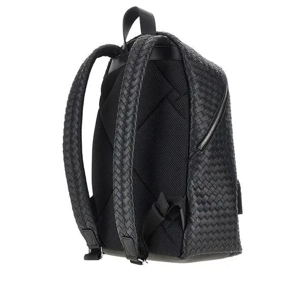 Bottega Veneta Intrecciato Leather Backpack - Black