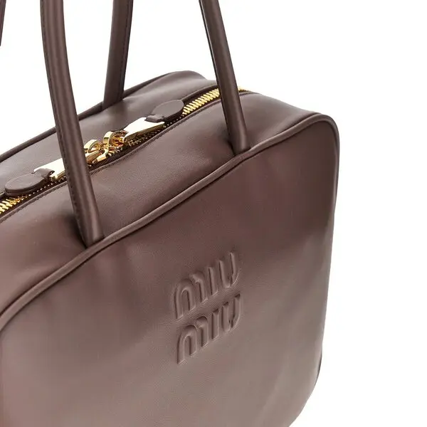 Miu Miu Beau Leather Bag With Embossed Logo