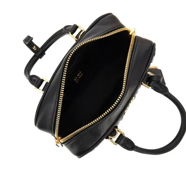 Miu Miu Arcadie Small Matelassé Nappa Leather Bag - Black