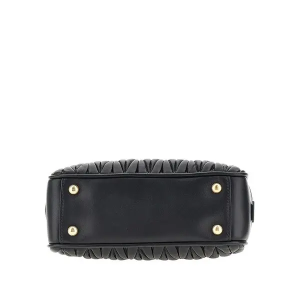 Miu Miu Arcadie Small Matelassé Nappa Leather Bag - Black