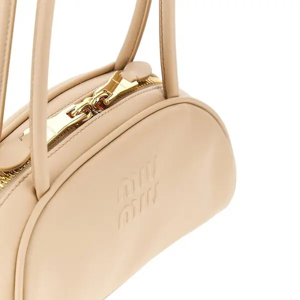 Miu Miu Beau' Leather Bag - Beige