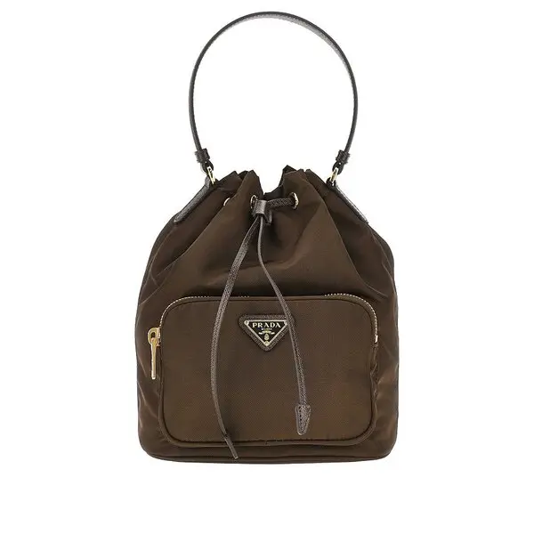 Prada Re-nylon Duet Bucket Bag - Brown