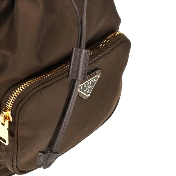 Prada Re-nylon Duet Bucket Bag - Brown