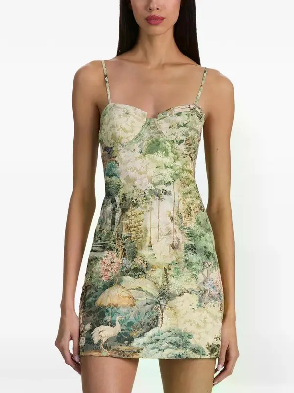 Alice + Olivia Seamed Corset Mini Dress