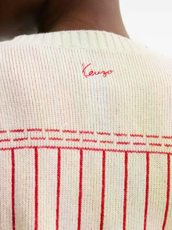 Kenzo Trompe L'œil Striped Buttoned Cardigan