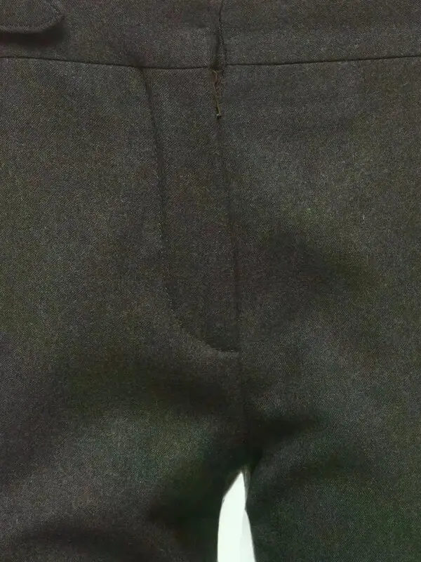 Miu Miu Wool Straight-fit Trousers With Side Buckle Detail