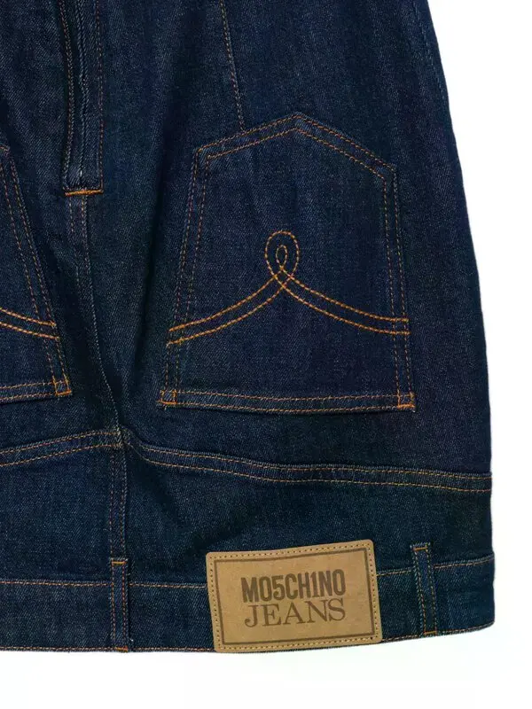 Moschino Halter Neck Denim Mini Dress