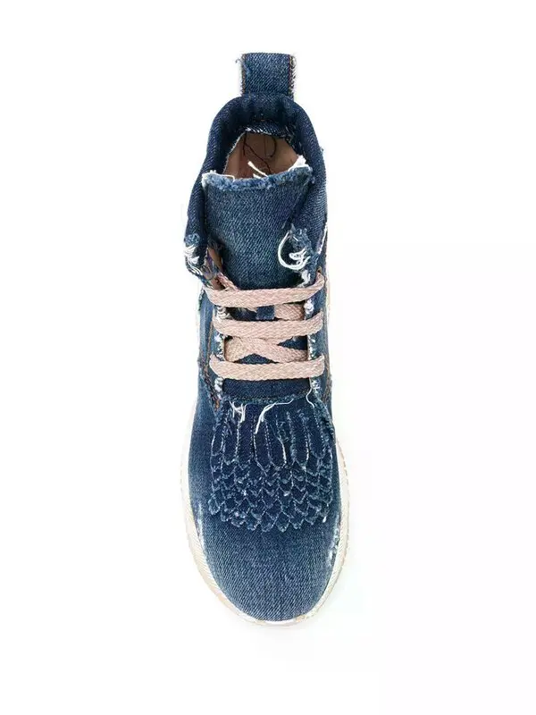 Hogan Interaction Denim High-top Sneakers