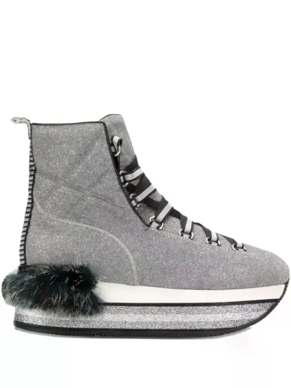 Hogan Maxi H222 Snow Boots - Silver
