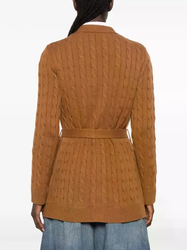 Valentino Garavani Cable Knit Belted Cardigan