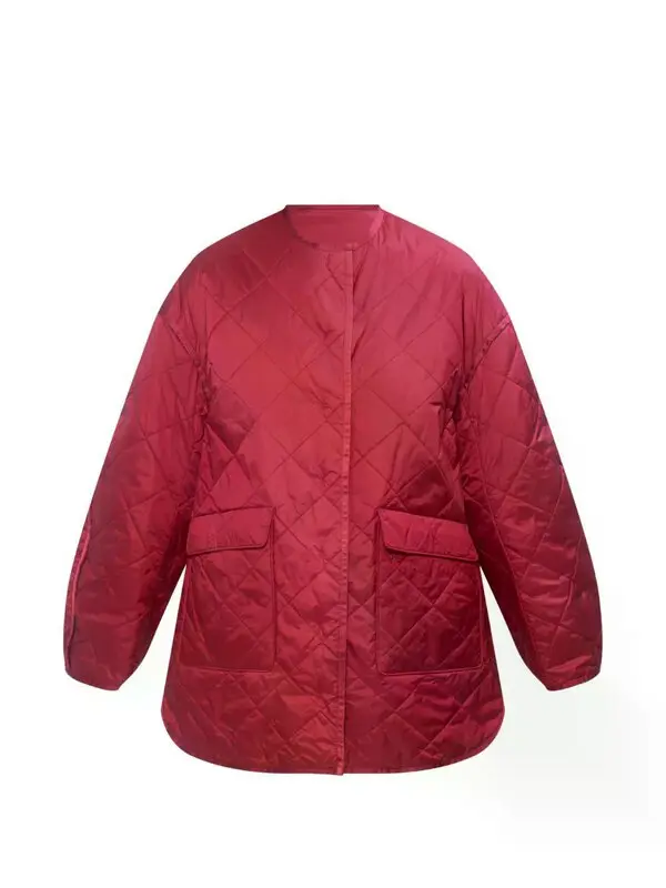 Max Mara Quilted Coat - Red