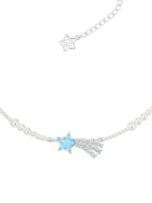 YVMIN Shooting Star Faux Pearl Necklace