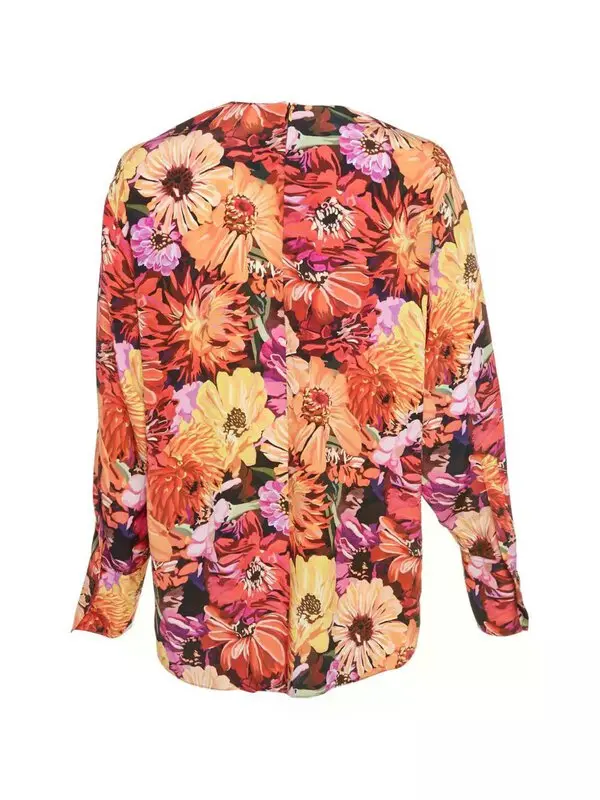 Stella McCartney Floral Print Silk Blouse