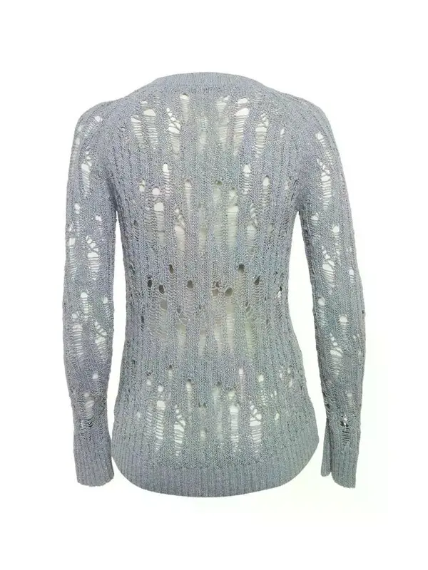 Balmain Lurex-knit Open-knit Sweater