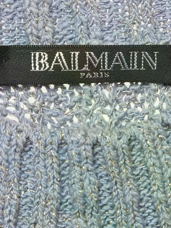 Balmain Lurex-knit Open-knit Sweater