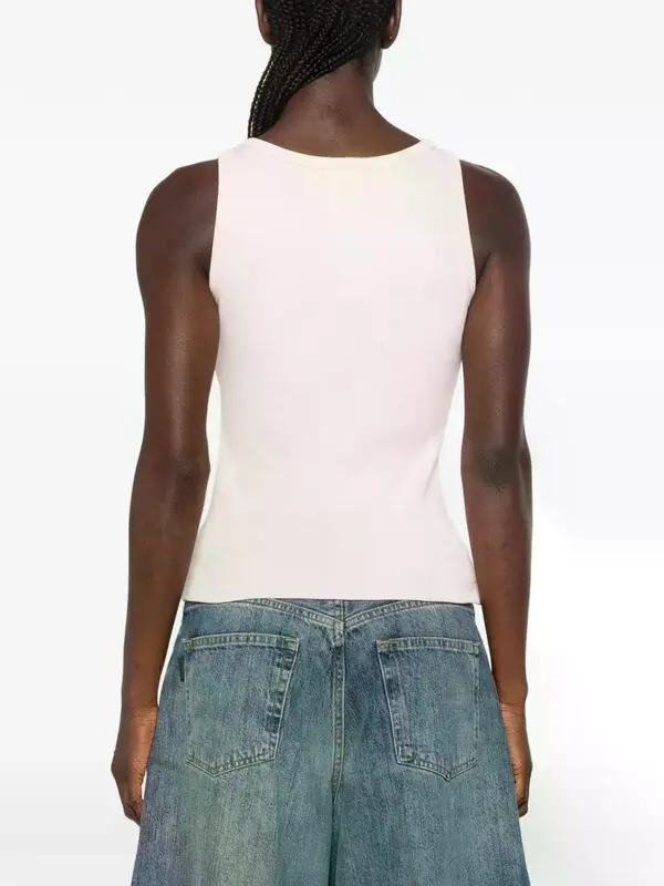 Casablanca Ribbed Knit Logo Embroidered Tank Top