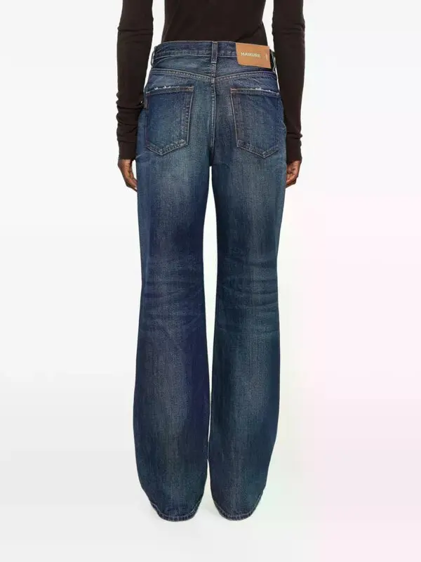 HAIKURE Korea Faded Wide-leg Jeans