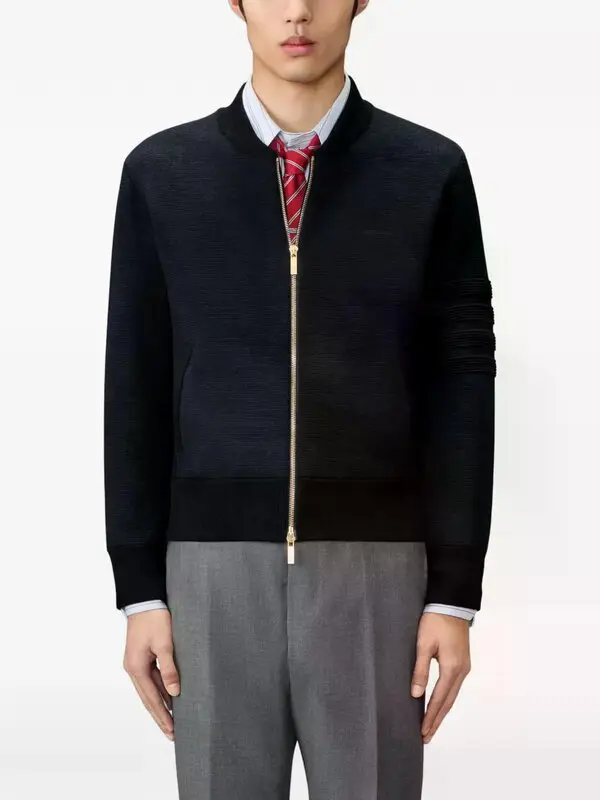 Thom Browne 4-bar Ottoman Milano-stitch Bomber Jacket