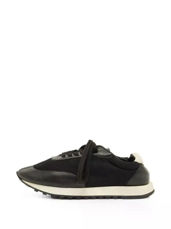 THE ROW Run D Leather Sneakers - Black
