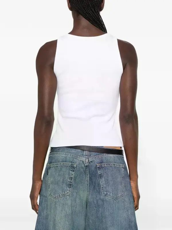 Casablanca Logo Ribbed Tank Top