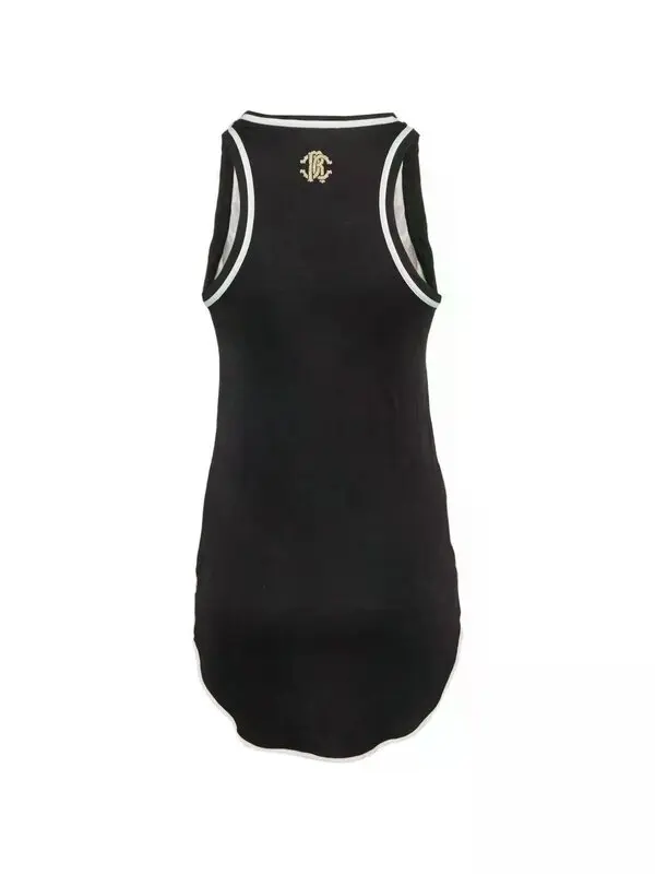 Roberto Cavalli Leopard-print Knit Tank Top - Black