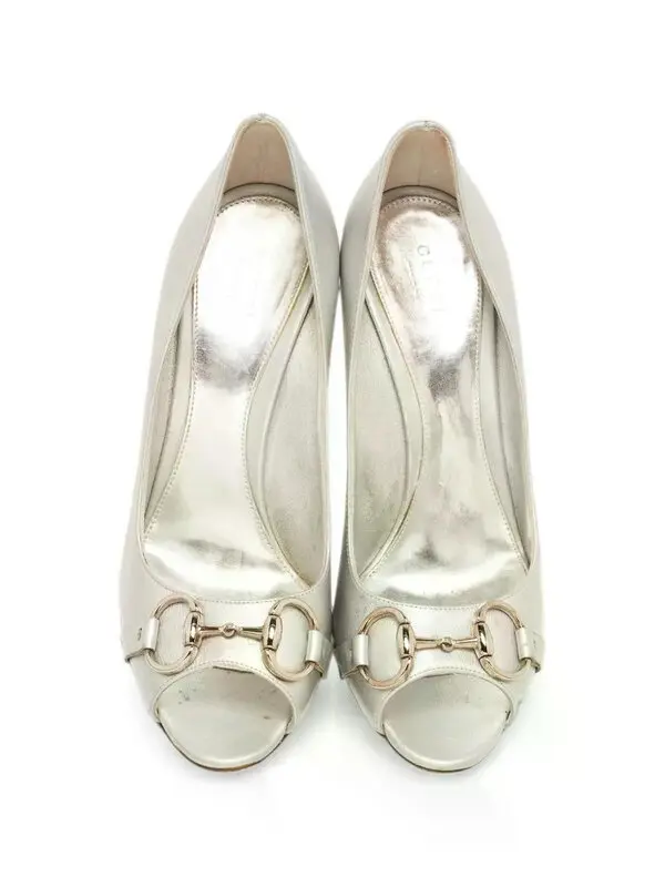 Gucci Horsebit Peep-toe Pumps