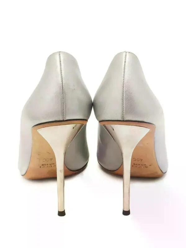 Gucci Horsebit Peep-toe Pumps - Silver