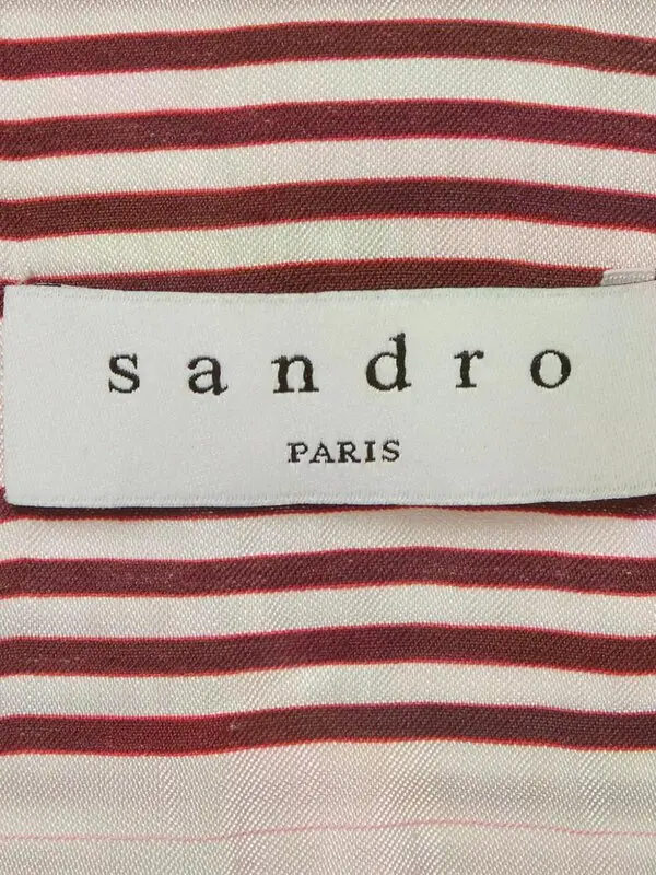 Sandro Leopold Striped Satin Shirt