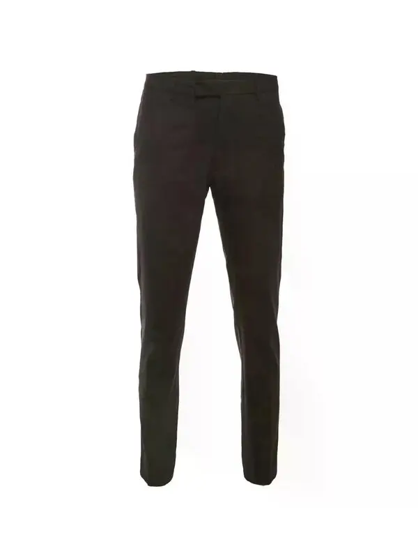 Dior Black Wool Windowpane Pattern Trousers