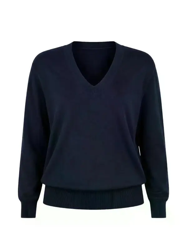 PATRICK ASSARAF Relaxed-fit V-neck Sweatshirt - Blue