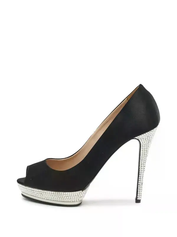 LE SILLA Embellished Peep-toe Pumps