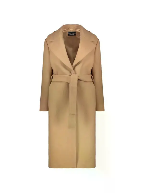 Moschino Belted Long-sleeve Coat - Neutrals