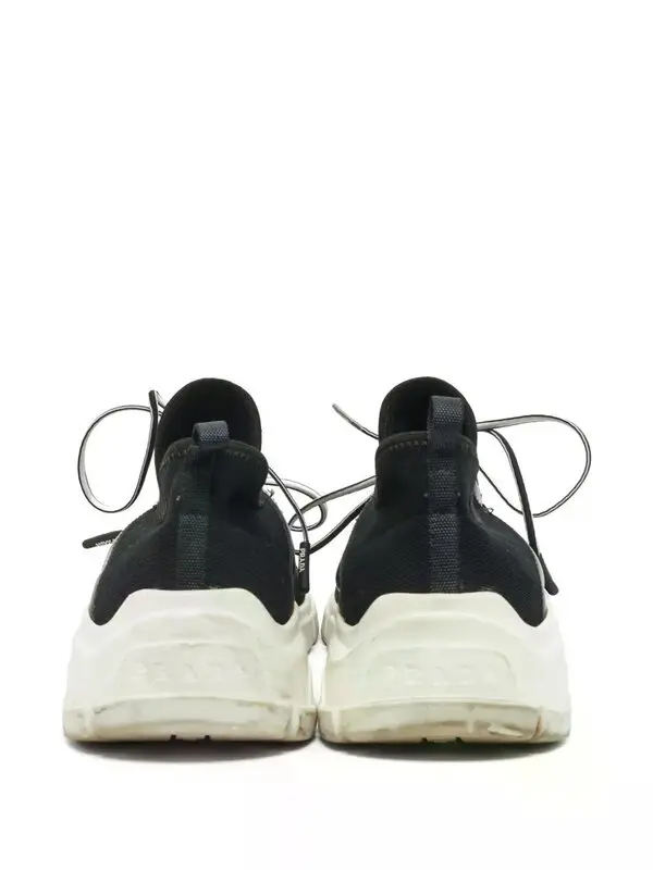 Prada Logo Print Lace-up Sneakers