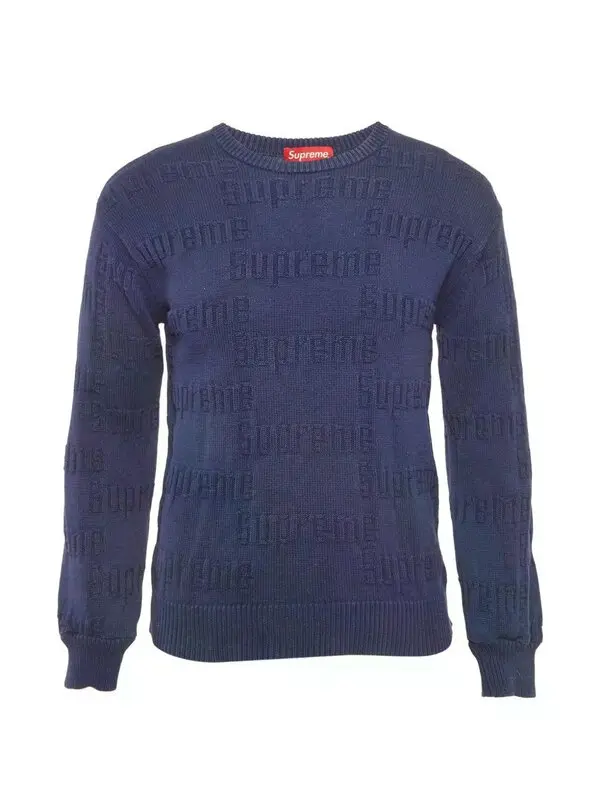 Supreme Logo Pattern Knitted Sweater